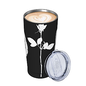 KMATELONE Depeche Music Mode Cup Stainless Steel Vacuum Insulated Travel Mug With Lid and Straw Cups Thermal Coffee 20 Oz