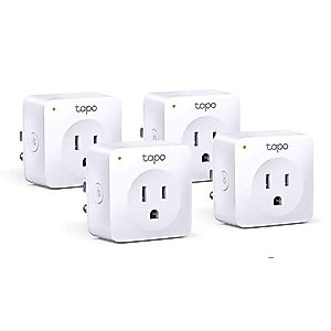 TP-Link Tapo Smart Plug Mini, Smart Home Wifi Outlet Works with Alexa Echo & Google Home, No Hub Required, New Tapo APP Needed (P100 4-pack)