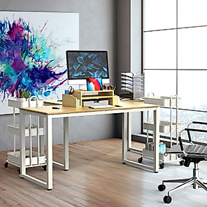 SHW Artwork Office 48-Inch Computer Desk, Oak