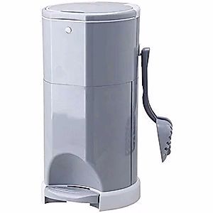 Litter Champ Premium Odor-Free plastic Cat Litter Disposal System,4 gallon, Gray