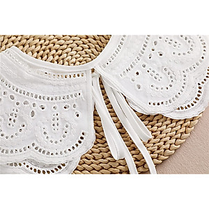 YAKEFJ Casual Decorative False Collar Detachable Dickey Collar Blouse Collar Fake Collar for Women White