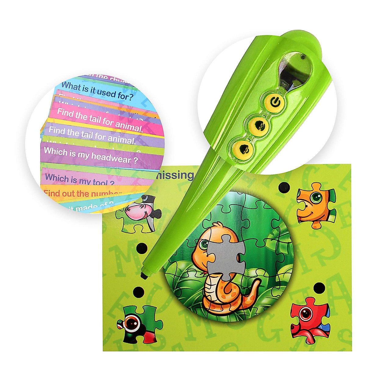 Boxiki Kids Preschool Learning Toddler Flash Cards w/ 100 Quizzes, 50 Flashcards and a Smart Pen, Learn to Read Kids Toys for Brain Development, Educational and Learning Toys for 3 Year olds +