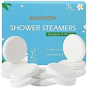 Shower Steamers Aromatherapy, 12 Pack XXL Eucalyptus Menthol Shower Steamer, Essential Oils Shower Bath Bombs Tablets for Nasal Relief and Relaxation, Bath Gift for Men and Women, No Color Residue