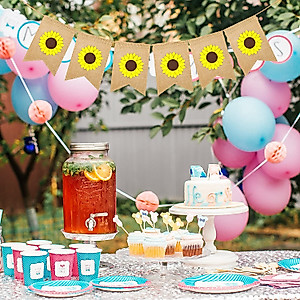 Sunflower Baby Shower Decorations, Adorable Sunflower Banner for Mantle, Summer Banner Sunflower for Baby Shower Birthday Party Wedding Baby Photo Sunflower Prop Banner