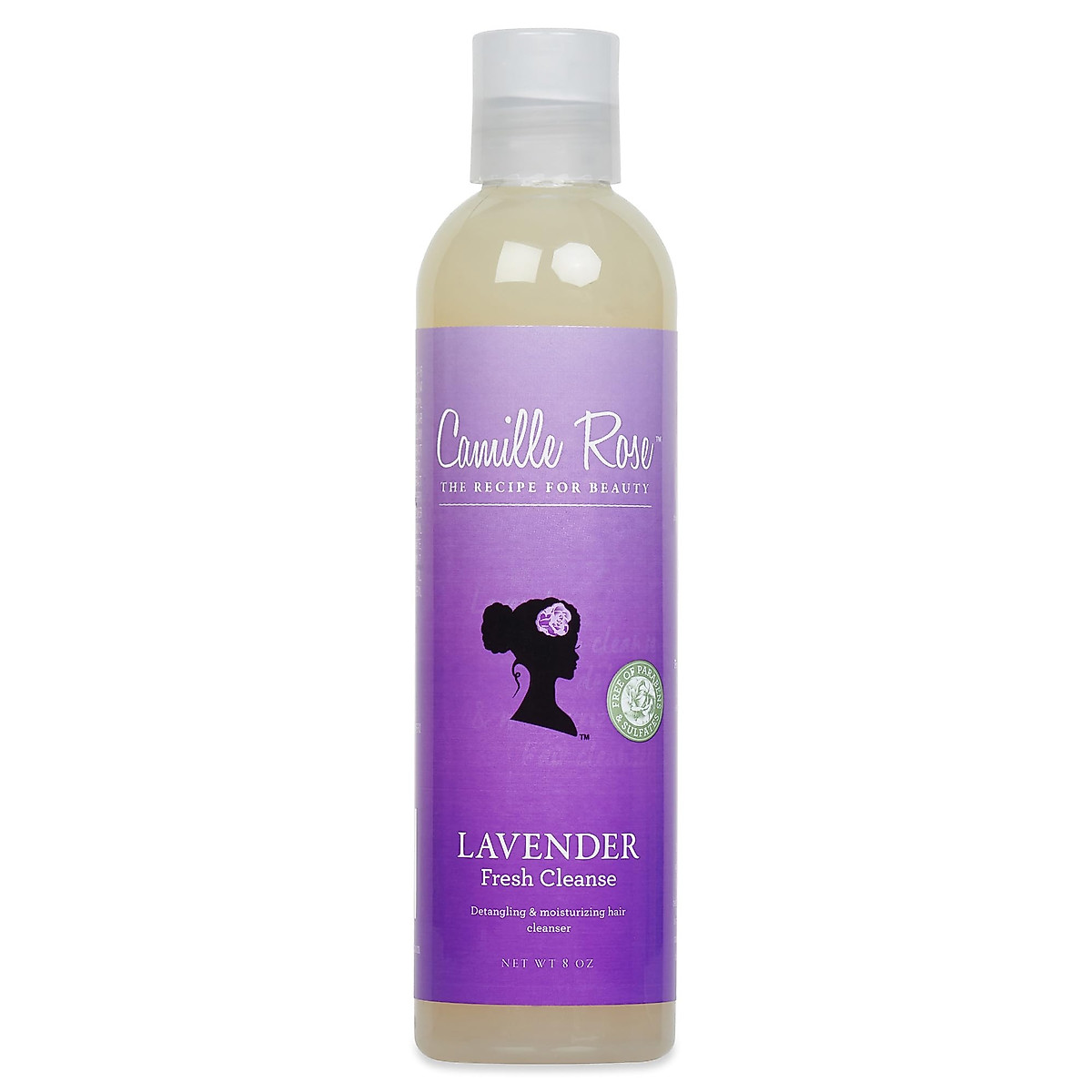 Camille Rose Lavender Fresh Cleanse, Detangling and Moisturizing Shampoo, with Apple Cider and Lavender Oil, 8 oz