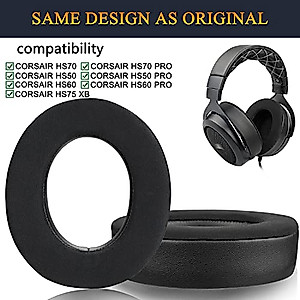 SOULWIT Cooling-Gel Earpads Cushions Replacement for Corsair HS75 XB HS70/Pro HS60/Pro HS50/Pro Gaming Headset/Headphones, Ear Pads with High-Density Noise Isolation Foam