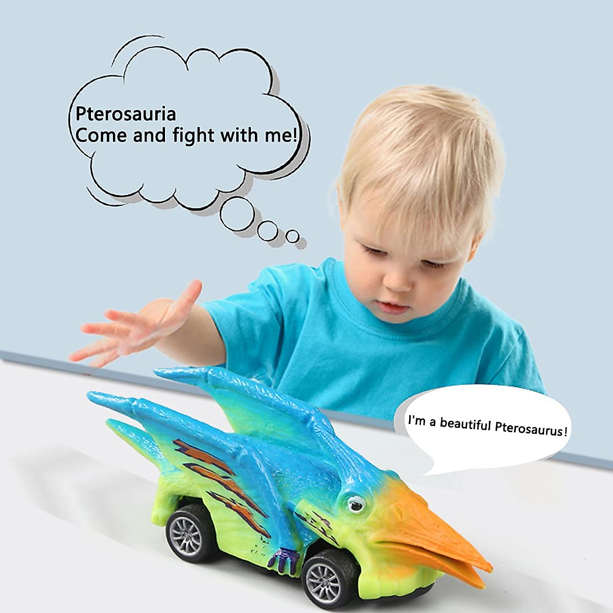 SCKTYZS Kids Dinosaur Pull Back Toy Cars 6 Pack, Mini Animal Push Back Cars Dinosaur Games for Boys Girls,Colorful Monster for Toddlers Ages 3,4,5,6 7 8 Year Old Christmas Birthday Gifts…