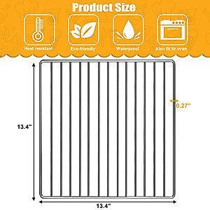 Air Fryer Rack for Ninja Foodi 10 in 1 SP100 SP101 Digital Air Fryer Countertop Oven, 13.4''*13.4'' Stainless Steel Air Fryer Accessories Roasting Steamer Grill Racks Baking Tray，Dishwasher safe
