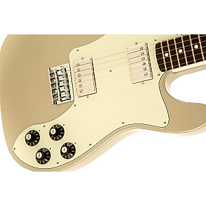 Fender Chris Shiflett Deluxe Telecaster Electric Guitar, with 2-Year Warranty, Shoreline Gold, Rosewood Fingerboard