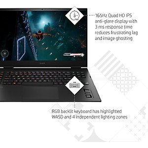 HP Omen 17.3" Gaming Laptop - QHD 165Hz Display, Intel 24 Cores i9-13900HX, GeForce RTX 4080, 64GB DDR5, 4TB SSD, WiFi 6E, Backlit Keyboard, Windows 11 Pro, with Wireless Silent Mouse