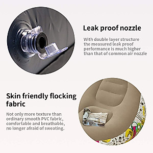 BDL Inflatable Deck Chair with Household air Pump, Lounger Sofa for Indoor Living Room Bedroom, Outdoor Travel Camping Picnic (Graffiti with Grey)