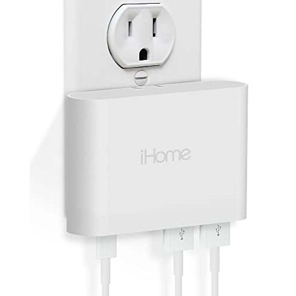 iHome 3-Port (1 USB C, 2X USB A) Fast Charger, MagSafe Compatible for iPhone 12, 12 Pro, 12 Pro Max, 12 Mini, SE2, 11, 11 Pro, 11 Pro Max, XR, X/Xs, iPad Pro- Foldable Prongs, Compact Power Delivery
