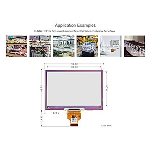 waveshare 4.01inch Colorful E-Paper E-Ink Raw Display Compatible with Raspberry Pi 4B/3B+/3B/2B/B+/A+/Zero/Zero W/WH/Zero 2W Series Boards 640×400 Pixels ACeP 7-Color Without PCB