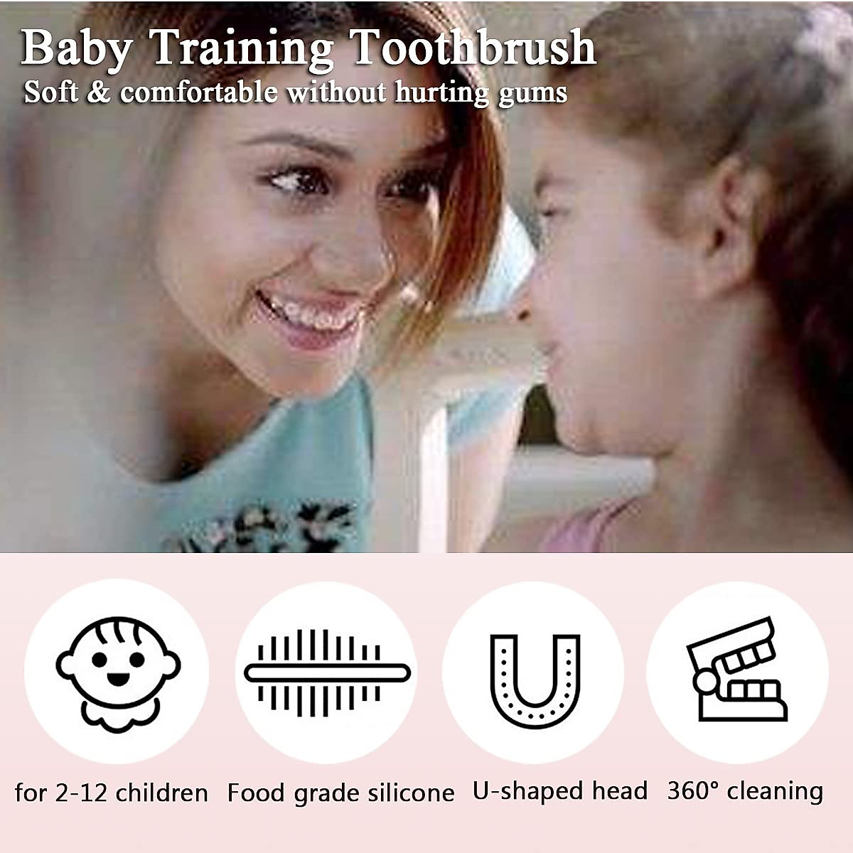 CUKEYOUZ 4 Packs Kids Toothbrushes,360 U Shaped Toothbrush Manual Training Tooth Brush U-Type Toothbrush Whole Mouth Toothbrush for Children (Ages 2-6)