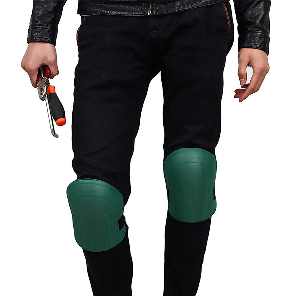 Toporchid Adjustable Straps Garden Kneeler Knee Pads Kneeling Weeding Gardening Pads(Black)