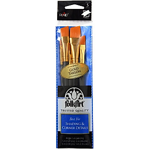 Plaid Angle Brush Set, 44277 (5-Piece), Blue, large