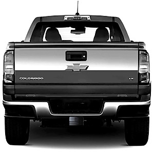 MULL USA Black Metal Flag Trailer Hitch Cover for 2" Receivers (with Locking Pin)