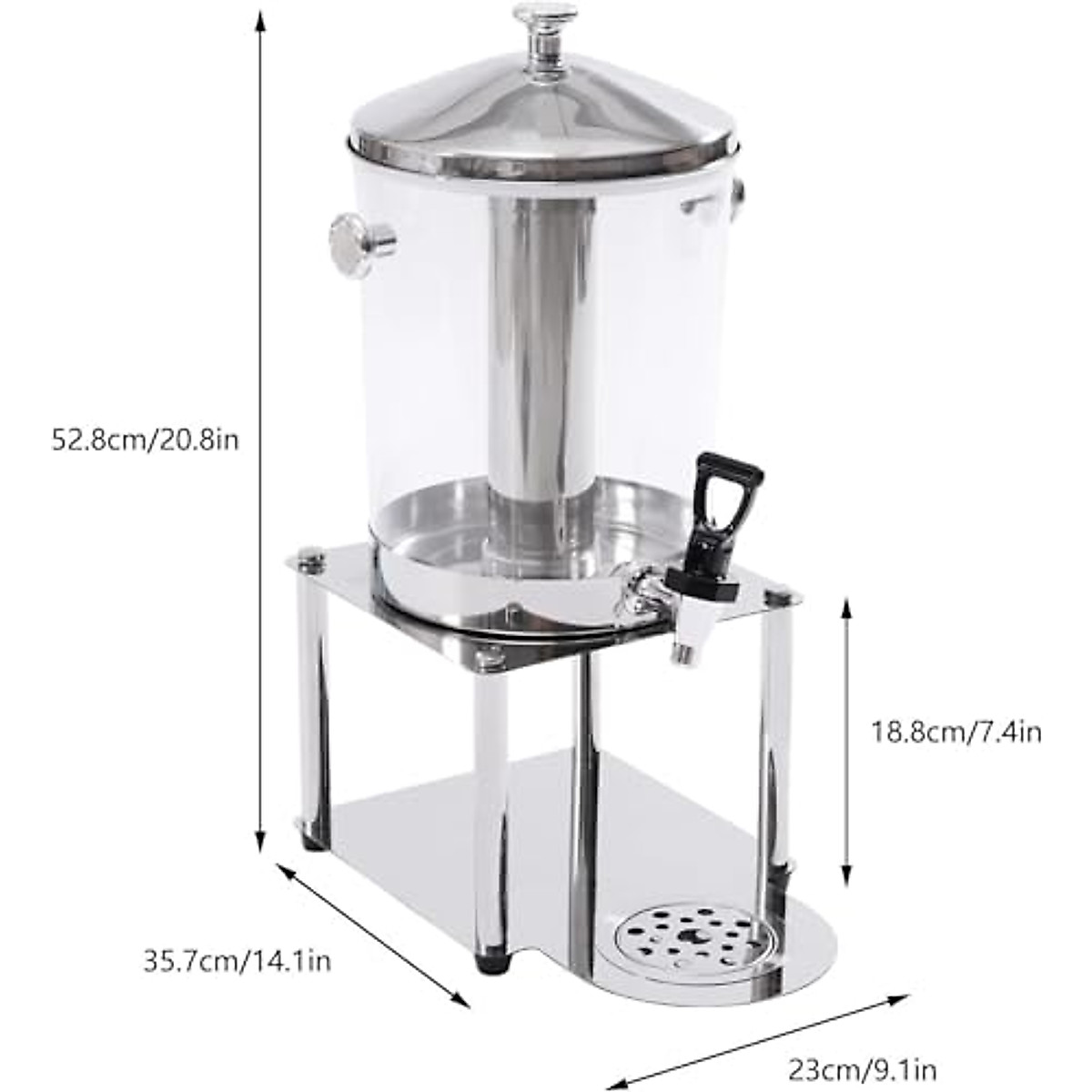 2 Gallon Drink Dispensers, Stainless Steel Beverage Dispenser Tea Dispenser, Drink Dispenser For Parties Hot & Cold Water Tea Coffee Milk Juice, 8L