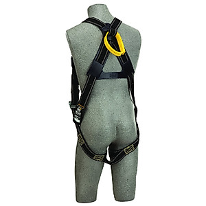 3M DBI-SALA Delta 1110820 Full Body Arc Flash Harness, Back Web Loop, Nomex/Kevlar Web, Quick Connect Buckle Leg Straps, Universal, Black