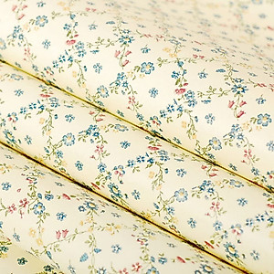 Self Adhesive Vinyl Vintage Yellow Floral Contact Paper Shelf Drawer Dresser Liner 17.7x117 Inches