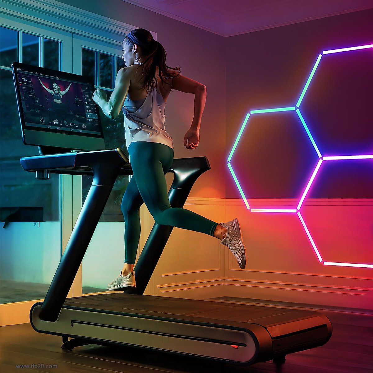 ALL4DETAIL RGB LED Hexagon Lights, Remote Dimmable Hexagon Garage Light with 358 Color Modes, LED Ceiling Light Hexagon for Gaming Room, Party, Gym, Bar