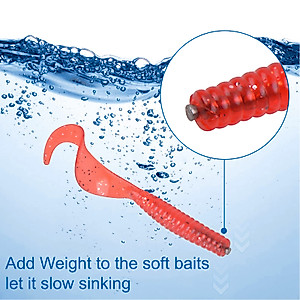 35pcs Nail Weights Kit Tungsten Insert Fishing Weights Sinkers Wacky Worm Nail Sinkers Pencil Weights for Bass Fishing Tackle in Various Sizes