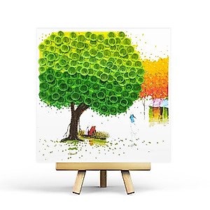 TUMYBEE Happy Seasonal Card Four Seasons Greeting Card, Romantic Mapple Tree Card, Quilling Card for Christmas, Sympathy, Get Well Soon, Birthday, Mother's Day, Thank You for Mom, Friend, Love, Wife