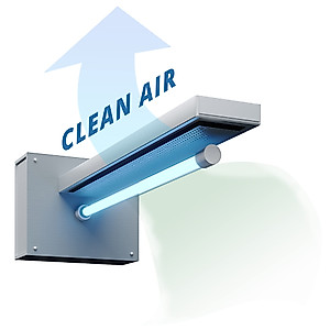 BioShieldUV® Lite 18W 24V HVAC UV Light Air Treatment System Magnetic Holder Alternating Current AC, Powered by HVAC Ballast - UVC Light for Air Conditioner UV Light for AC System