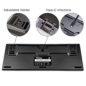 DURGOD Taurus K320 TKL Wired Mechanical Gaming Keyboard - 87 Key - Double Shot PBT - NKRO - USB Type C (Cherry Brown,Black)