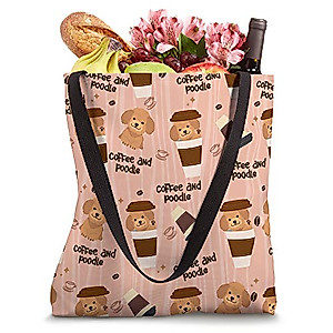 Cute Poodle Coffee Dog Lover Gifts For Coffee Drinkers Tote Bag