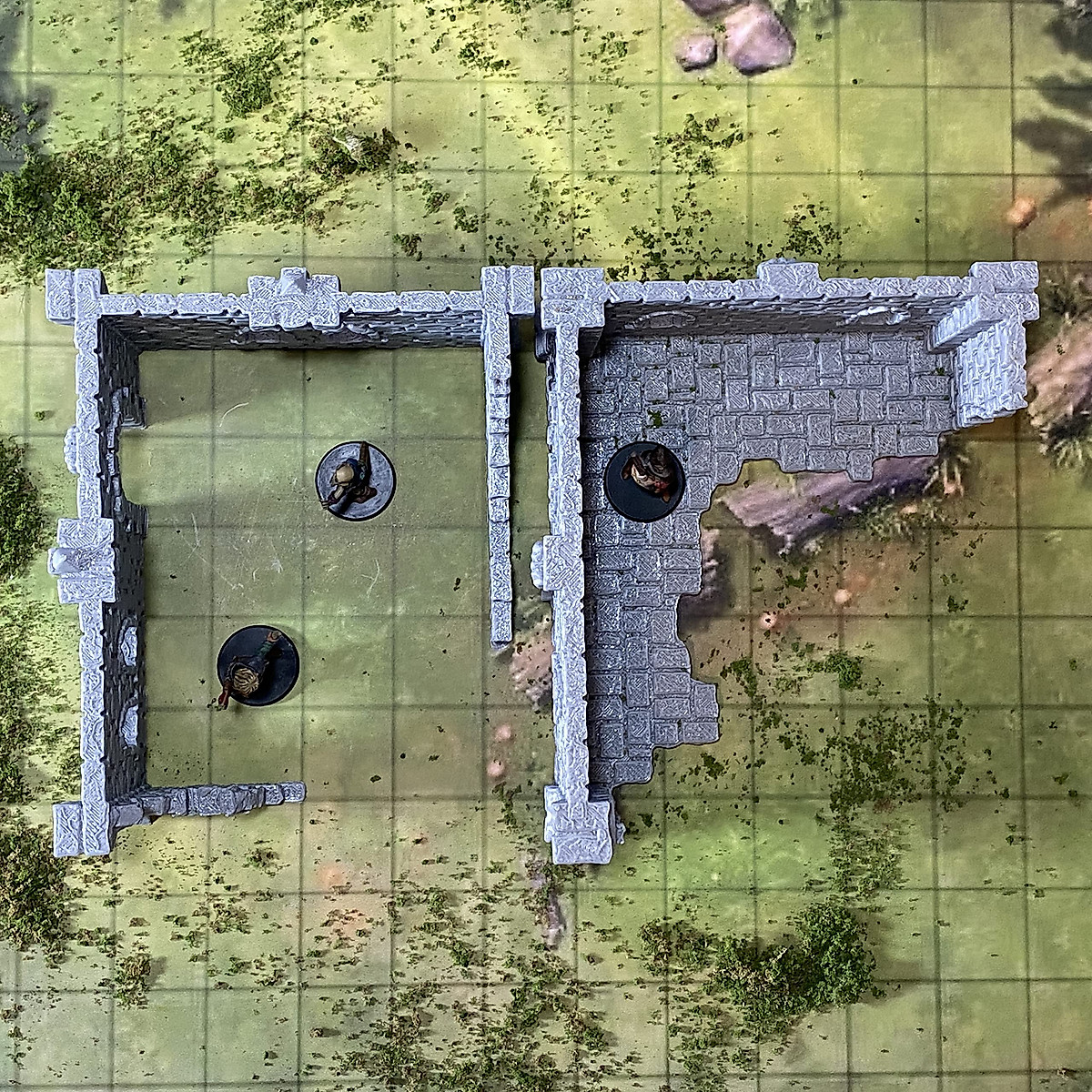 Extruded Gaming Building Ruins Set 1B