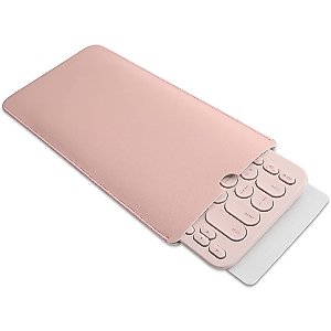 PU Leather Keyboard Sleeve Case for Logitech K380/Logitech Pebble 2/Logitech Pebble Keys 2 K380s Multi-Device Keyboard, Logitech K380 Mac Windows Chrome OS Keyboard Cover Skin Protector-Pink