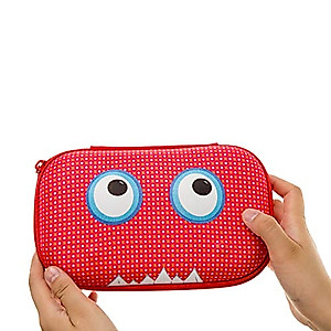 ZIPIT Beast Pencil Box for Kids | Pencil Case for School | Organizer Pencil Bag | Large Capacity Pencil Pouch (Red)
