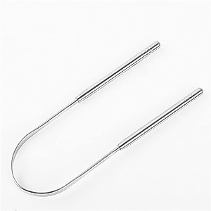 LoveAloe Durable Tongue Cleaning Brush Metal Travel Portable Food Scraper For Adults Keep Teeth Healthy