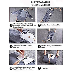 Tuersan Closet Organizers Clothes Folding Board for T-Shirts Jeans Shirts Sweaters Jumpers Closets Drawers Organizers DressBook 10Pcs (L Size)