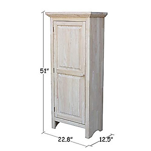 IC International Concepts Single Jelly Cabinet, 51-Inch, Unfinished