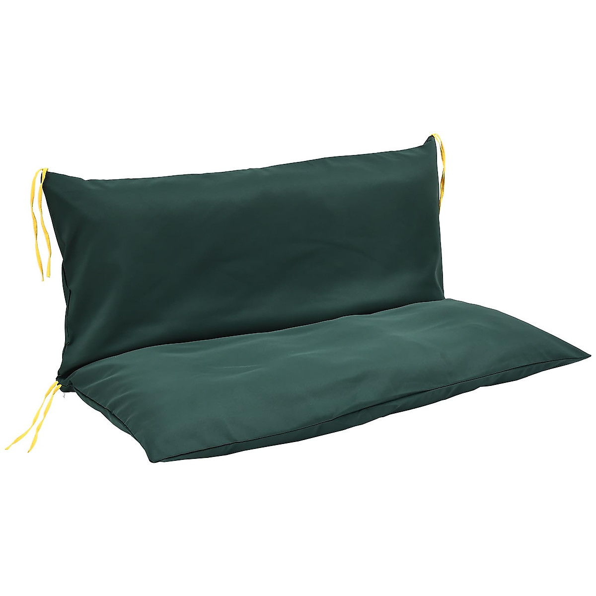 Three Seat Swing Replacement Cushions Only Cover, Anti-Slip Tie Rope Design Bench Cushions Cover for Outdoor Furniture, Zipper Easy to Change Porch Swing Cushions Cover (60"W x 40"D x 4"T, Dark green)
