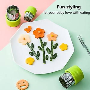 [18 pcs] Abruga Upgraded Sandwich Cutter Cookie Cutters and Sealer Set, Sandwich Maker, Vegetable Cutter and Fruit Stamps Mold with Mickey Dinosaur Star etc for Kids Lunch Bento Box, Food Supplement