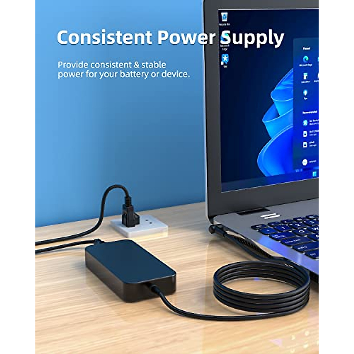 120W AC Charger Fit for Asus Zenbook Flip 15 Q528 Q528E Q528EH Q538 Q538E Q538EI Q537 Q537F Q537FD Q537FD-BI7t7, Q528EH-202.BL, Q538EI-202.BL Laptop Power Cord Adapter Supply