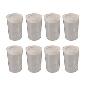UUYYEO 10 Pcs Plastic Film Canisters Clear Plastic Cannisters with Lids Film Roll Container Empty Storage Tube