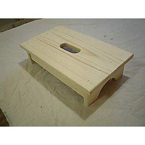 Handmade wooden step stool 4" wood step stool with hand hole rustic wooden step stool unfinished wooden step stool childrens step stool