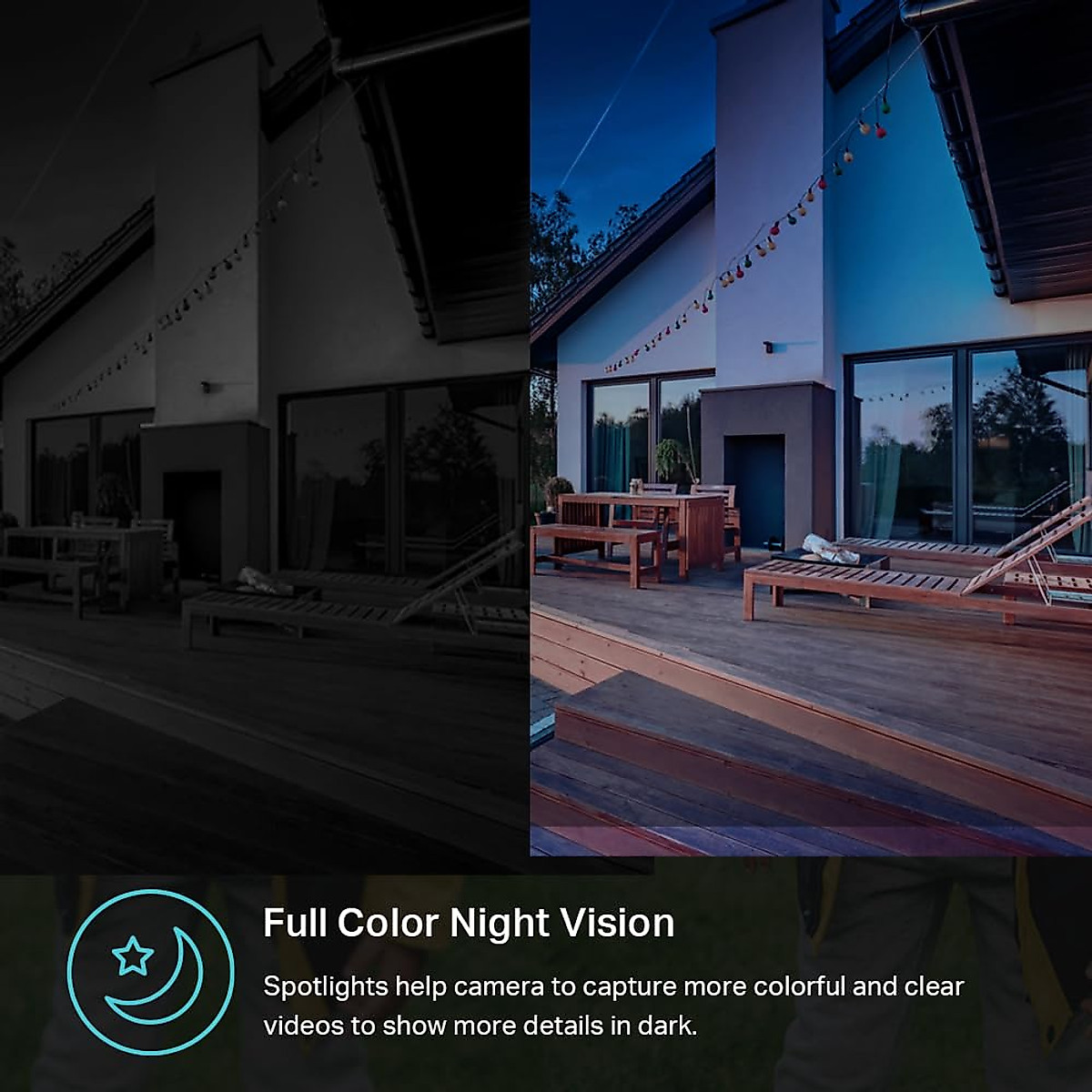 Kasa 4MP 2K Security Camera Outdoor Wired, IP65, Starlight Sensor & 98 Ft Night Vision, Motion/Person Detection, 2-Way Audio w/Siren, Cloud/SD Card Storage, Alexa &Google Assistant Compatible(KC420WS)