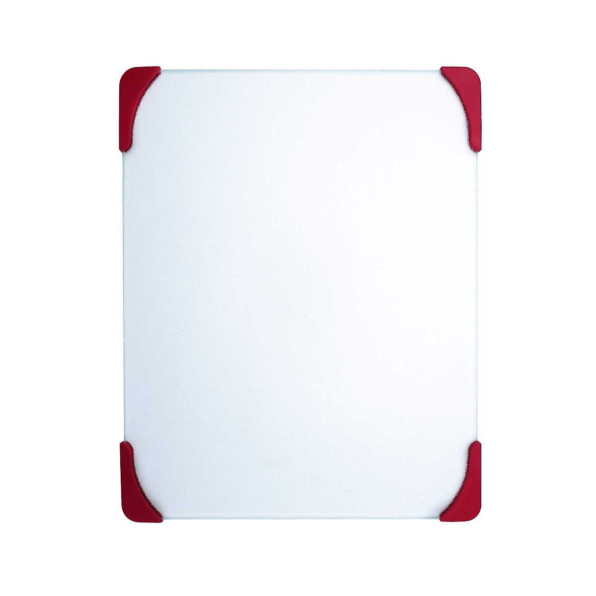 Farberware 12-by-15-Inch Glass Utility Cutting Board with Non-Slip Red Corners