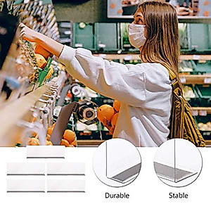 iplusmile Shelf Dividers Plastic Shelf Divider, Closet Shelf Organizer Clear Plastic Closet Separator with Magnetic Bottom for Kitchen Office Supermarket, 5pcs