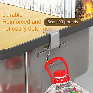 SYINUOYIS 2 Pcs Desk Hooks for Bag,Shelf with Hook for Hanging Bag,Organizer Headset Stand, Under Desk Hook Mount for Table Desk Closet Door Cabinets