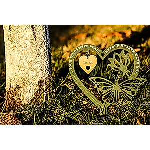 Mayamila Memorial Gift Heart-Shape Butterfly Ornament Plaque, Sympathy Gift for Loss of Mother, Bereavement Condolence Remembrance Gift in Memory of Loved One Loss of Mom