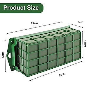 HongWay 4 Pieces Floral Foam Cage Flower Holder with Floral Foam for Fresh Flower Arrangement and Wedding Holiday Decorations