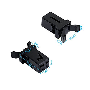 10Pcs Plastic Lid Bin Latch Lock Spare Repair Replacement Compatible w/Brabantia from 3 to 50 Litre Touch Lid Bin Car Sunglasses Holder (Black)