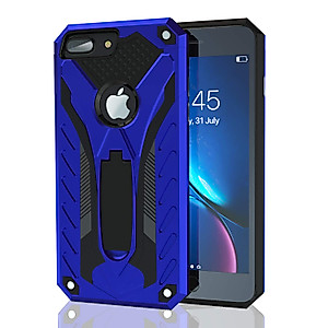 Kitoo Designed for iPhone 8 Plus Case with Kickstand, Military Grade 12ft. Drop Tested - Blue
