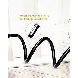 ZTON Universal Cell Phone Holder, Universal Mobile Phone Stand, Lazy Bracket, Flexible Long Arms Clip Mount for iPhone, LG, etc.in Office Bedroom Desktop.(Black)